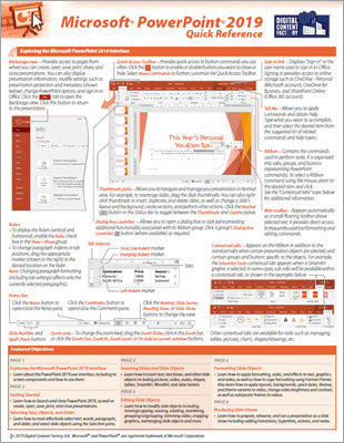 PowerPoint 2019 - Quick Reference – Digital Content Factory Ltd.
