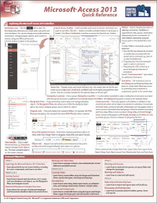 Access 2013 - Quick Reference Guide – Digital Content Factory Ltd.