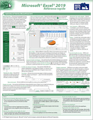 Excel 2019 - Référence rapide – Digital Content Factory Ltd.