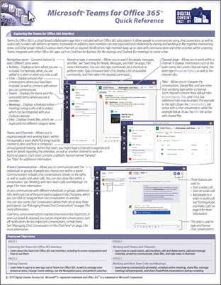 Teams for Office 365 - Quick Reference – Digital Content Factory Ltd.