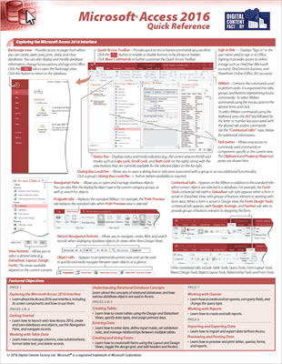 Access 2016 - Quick Reference – Digital Content Factory Ltd.